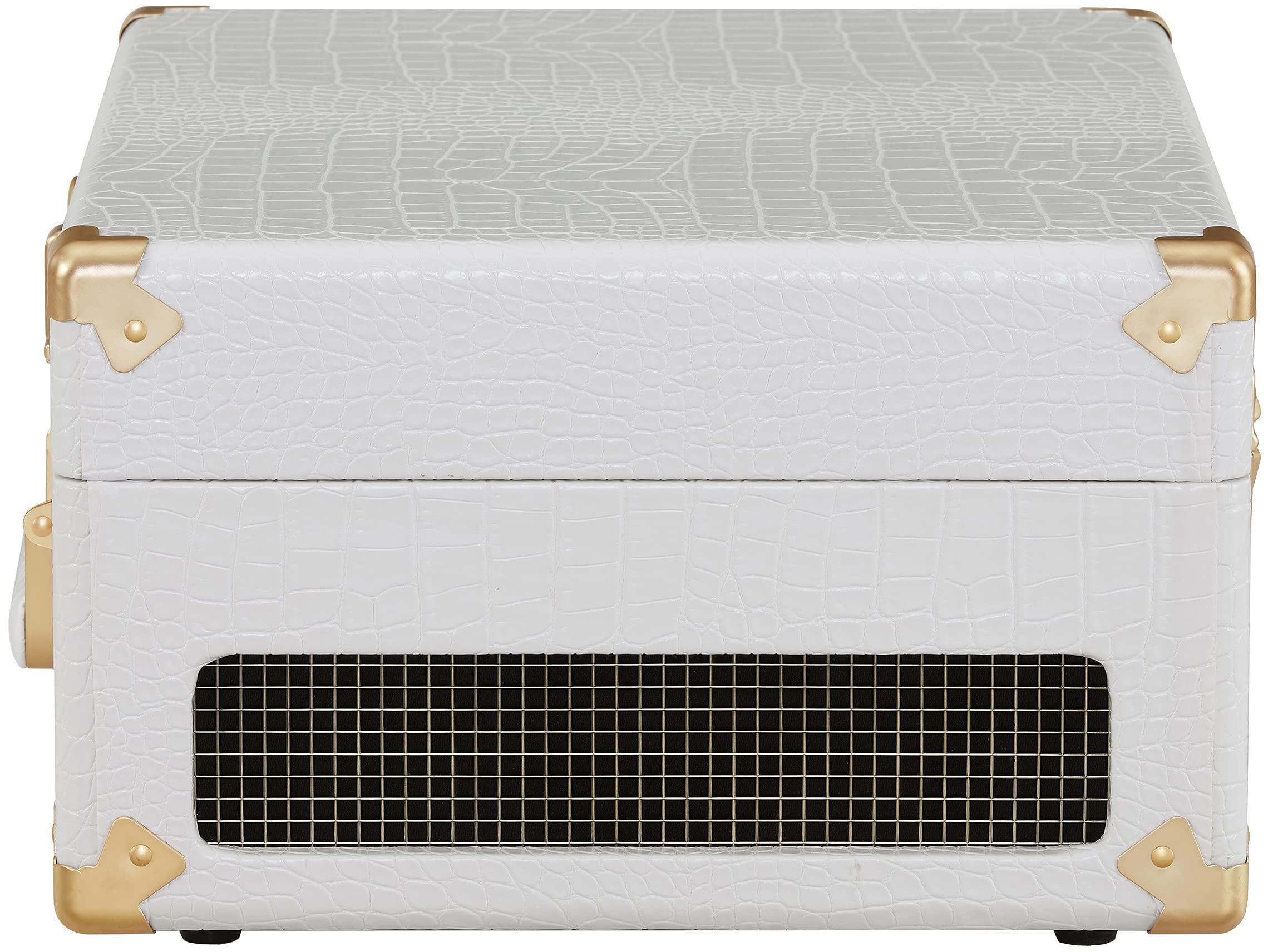 Crosley CR6253B-WC Anthology Vintage 3-Speed Bluetooth in/Out Suitcase Turntable, White Crocodile