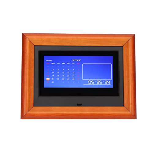 Digital Photo Frame, 7 Inch Multifunction Digital Photo Album Stereo Speaker for Party (US Plug)