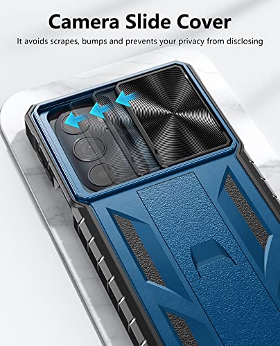 WTYOO Case for Motorola Edge-Plus 2022: Motorola Edge Plus 5G UW 2022 Case - Military Grade Drop Proof Phone Protective Cover with Kickstand and Slide Cover Protection - Durable Shockproof Textured
