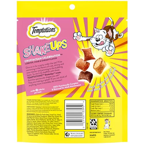 Temptations ShakeUps Crunchy and Soft Cat Treats Crustacean Celebration Flavor, 5.29 oz. Pouch