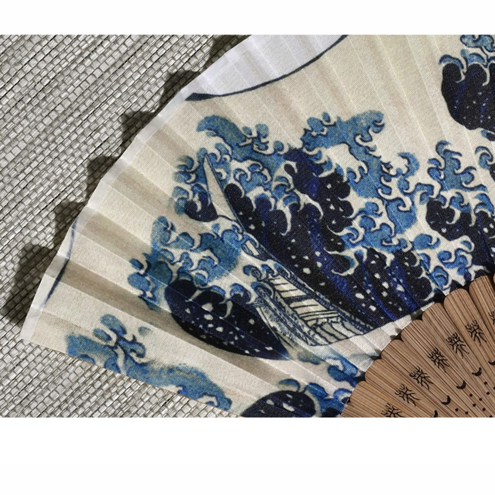 ERTUO Fringed Folding Fan Hand Fan Pocket Fan Retro Bamboo Handle Fan Wedding Summer Party Dancing Cosplay