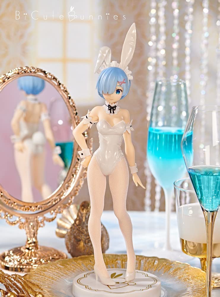 Furyu Re:Zero – Starting Life in Another World: Rem BiCute Bunnies PVC Figure, Multicolor (White Pearl Color Version)