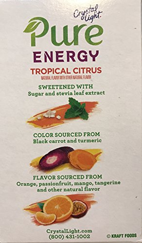 Crystal Light Pure Energy Tropical Citrus Drink Mix, 6 On-the-Go Packets (Pack of 4)_AB