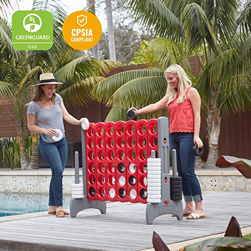 ECR4Kids Jumbo 4-To-Score, Giant Game, Red/Grey