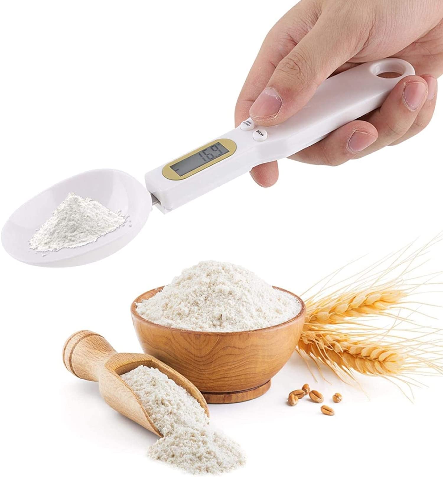 Digital Kitchen Spoon Scale | Measuring Spoon Food Scale | Digital Baking Scale, Weight from 0.1g to 500g | Conversions Grams/Ounces/Gn/Ct | Digital Scale with High Precision & LCD Display
