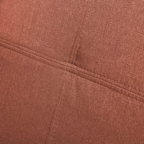 Morhome Futon Bed,63.4β Convertible Sleeper Tapered Wood Legs,Small Splitback Sofa for Living Room,Bedroom,Orange