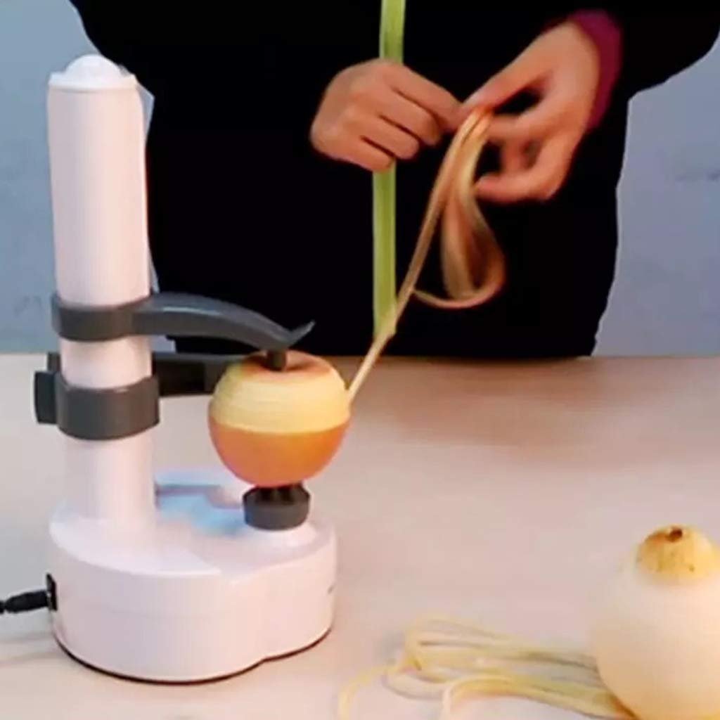 DDARK Electric Peeler Fruit and Vegetable Peeling Machine Potato Cutter with 2 Blades
