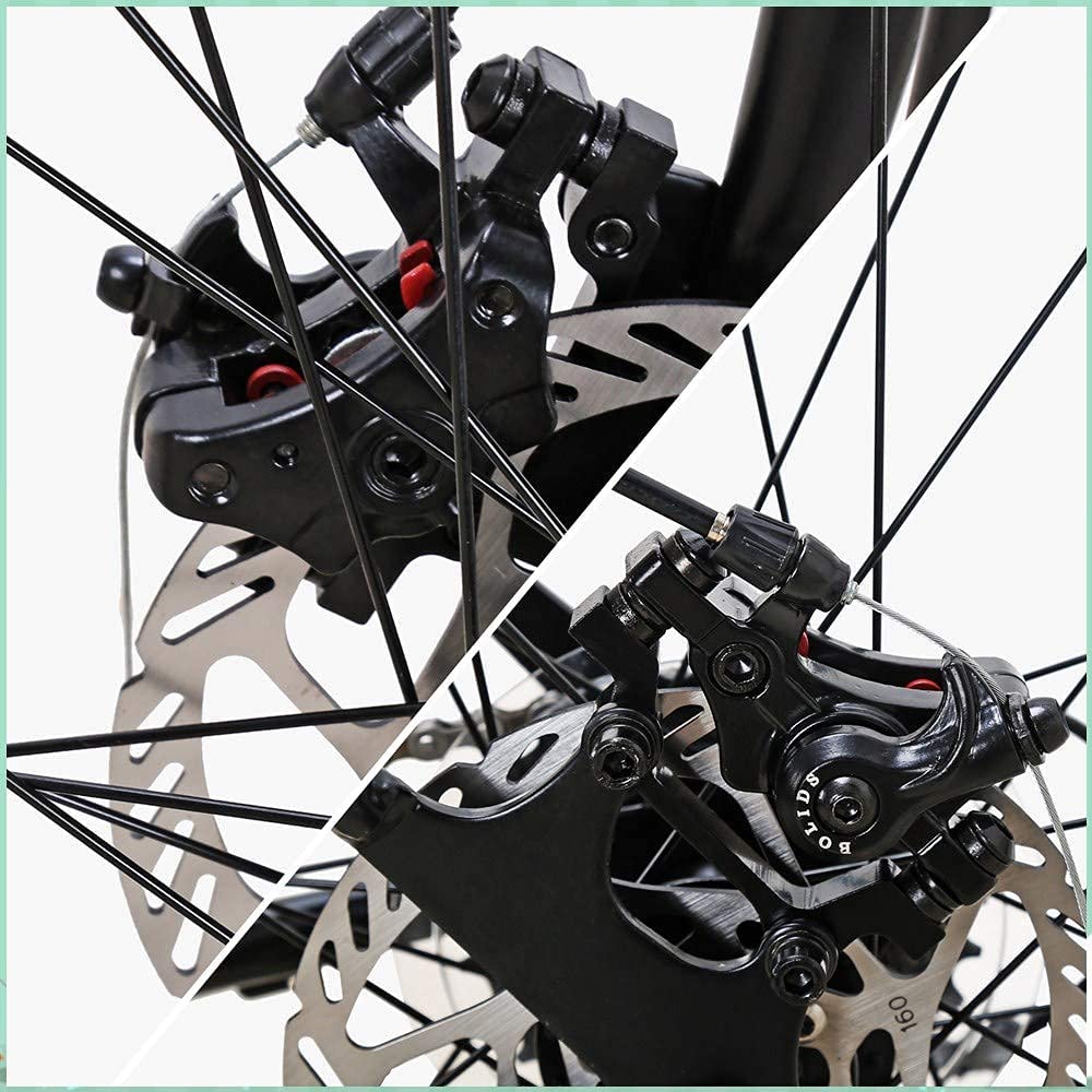 EUROBIKE 26 in Mountain Bike Folding Bicycle 21 Speed 3 Colors (Blue)