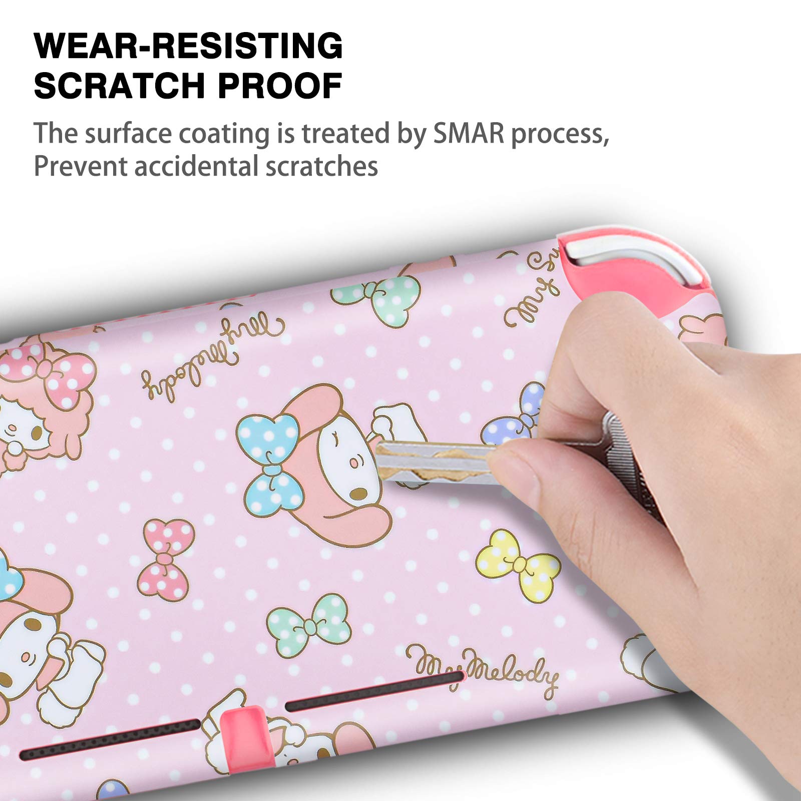 DLseego Switch Lite Skin Cute Animals Pattern Full Wrap Skin Protective Film Sticker Design for Switch Lite-Melody