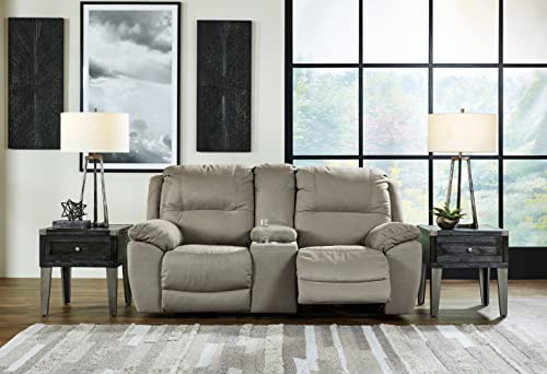 Signature Design by Ashley Next-Gen Gaucho Classic Reclining Loveseat with Console, Beige