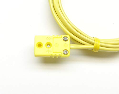 K-Type Thermocouple Extension Cable Wire with Miniature Mini Type K Thermocouple Connectors 3 ft (= 1 Yard) Long