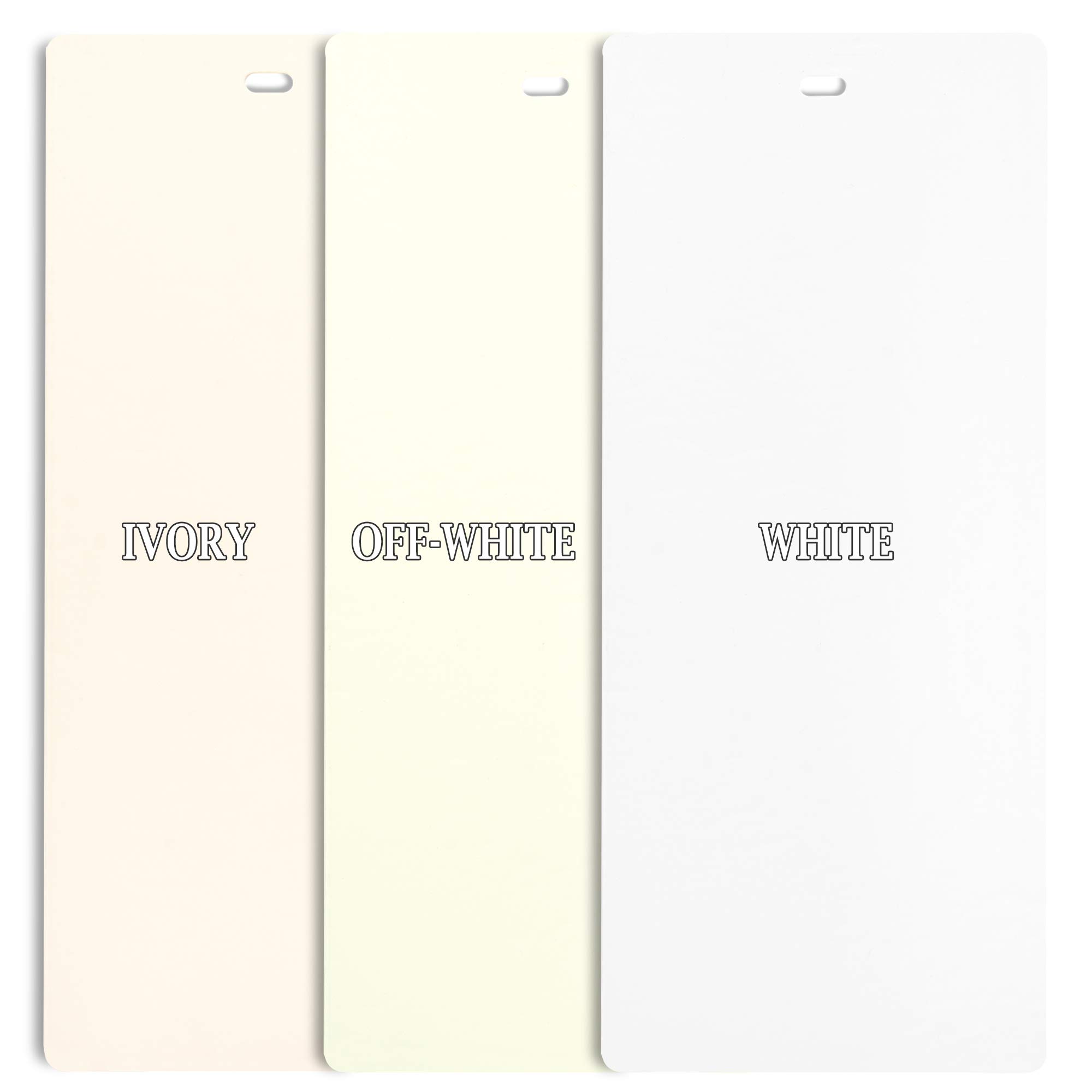 DALIX PVC Vertical Blind Replacement Slats Curved Smooth White 70.5 x 3.5 (20-Pack)