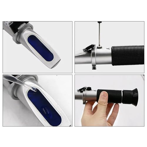 KYKYK Refractometer, W50 Hand Held 0-80% Alcohol Refractometer ATC Spirits Tester Meter Alcoholometer Liquor Wine Content Tester with Retail Box for Fruit, Homebrewing, Juice, Vegetables