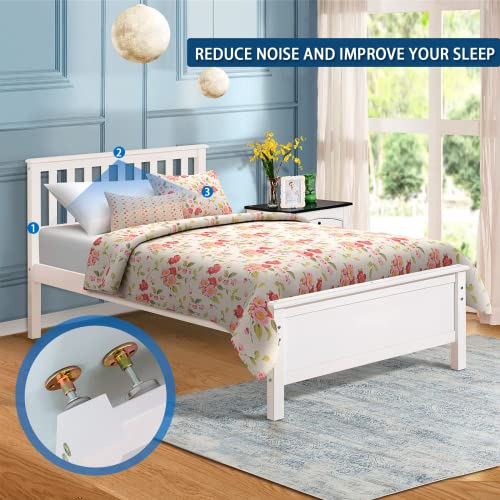 Litoexpe 4 Pcs Adjustable Threaded Bed Frame Anti-Shake Tool, Black Headboard Stoppers Bedside Anti Shake Tool for Beds, Cabinets, Sofa (30-110mm/ 1.18"-4.33")