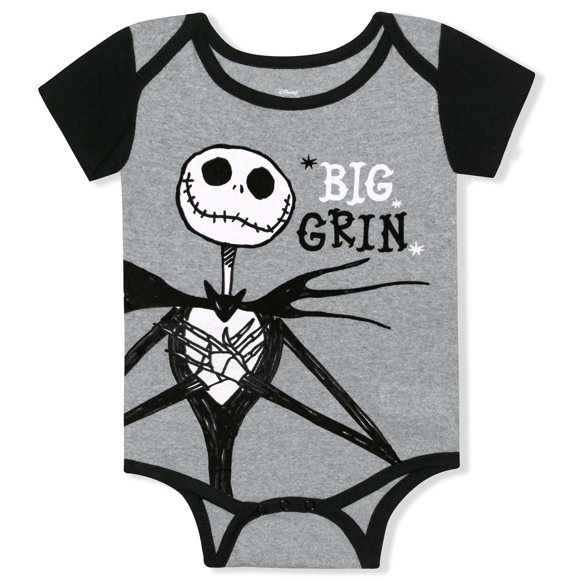 Disney Nightmare Before Christmas Baby Boys Bodysuit for Infants โ Grey/Black