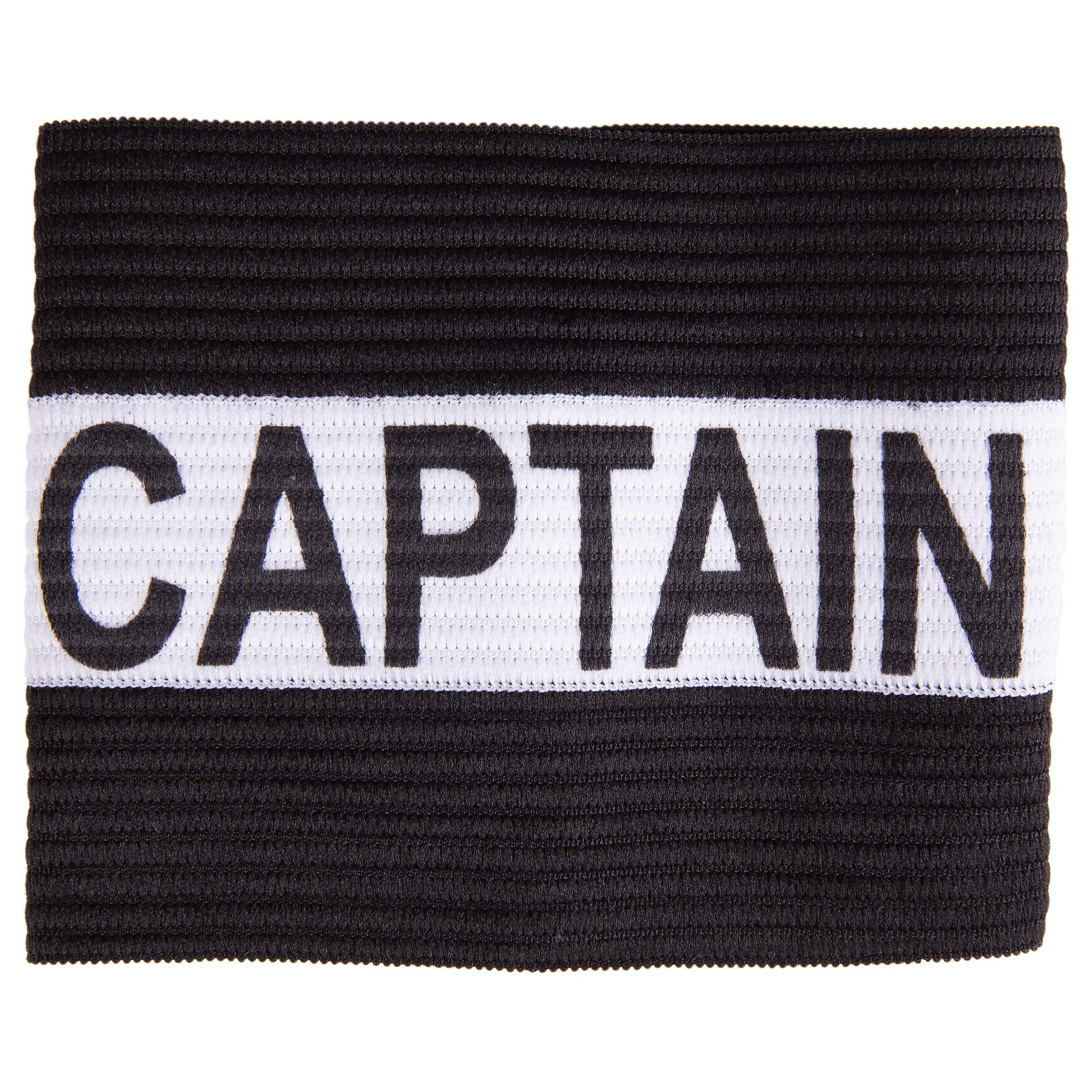 Crown Sporting Goods Captain Armband | Youth Team Sports Athletic Accessory | One-Size Elastic Player Band for School, Playground, Recreational, Indoor & Outdoor, Soccer & Basketball (Black)