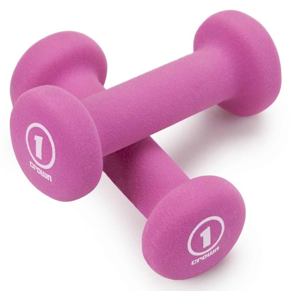 Crown Sporting Goods Pair of Neoprene Body Sculpting Hand Weights (10 LB)