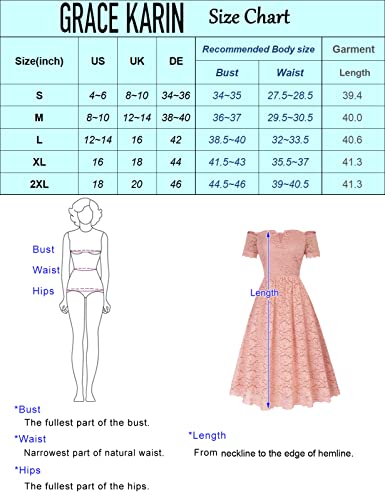 Women's Wedding Dress Short Sleeve Lace Dress Bridal Shower A Line Bridsmaid Party Dresses Black M