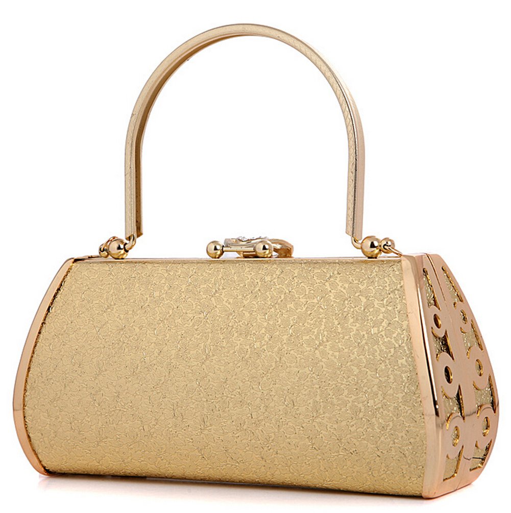 E-TDPAC Ladies Elegant Rhinestone Gold Handbags Wedding/Party Evening Bag Clutch Bags