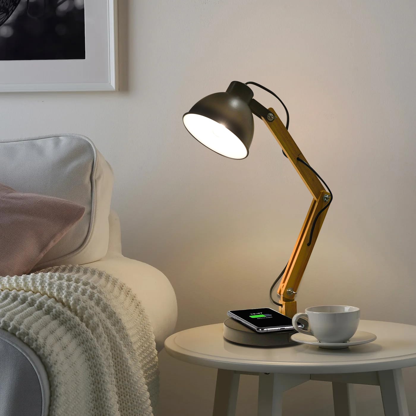 ELINKUME Crystal Lamp, RGB Color Changing Table Lamp with Touch and Remote Control, USB Rechargeable Bedside Lamp for Bedroom Living Room Party Dinner Gift