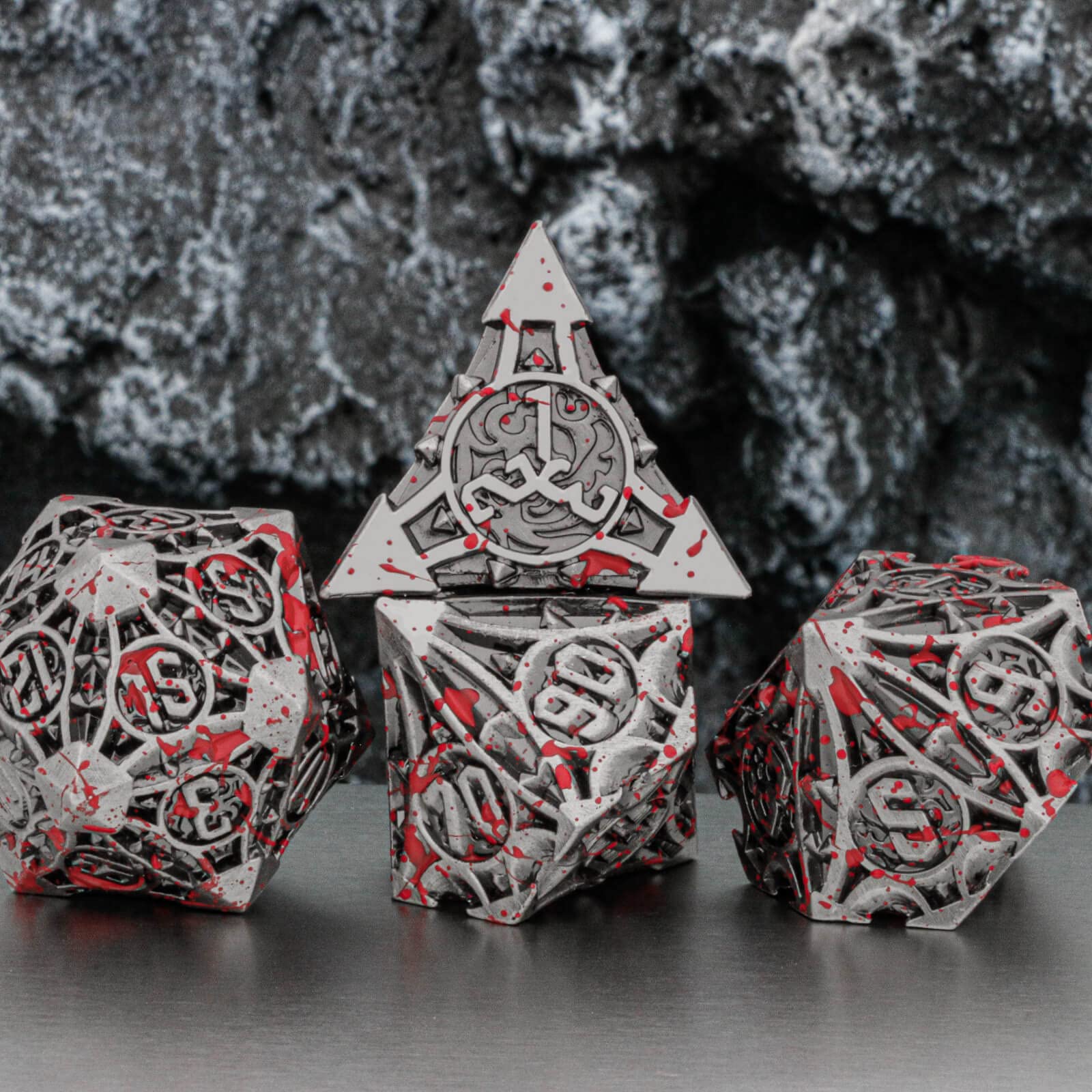 DND Dice Set DND Metal Dice D20 D12 D10 D8 D6 D4 for Dungeons and Dragons with Metal Gift Box for Role Playing Game