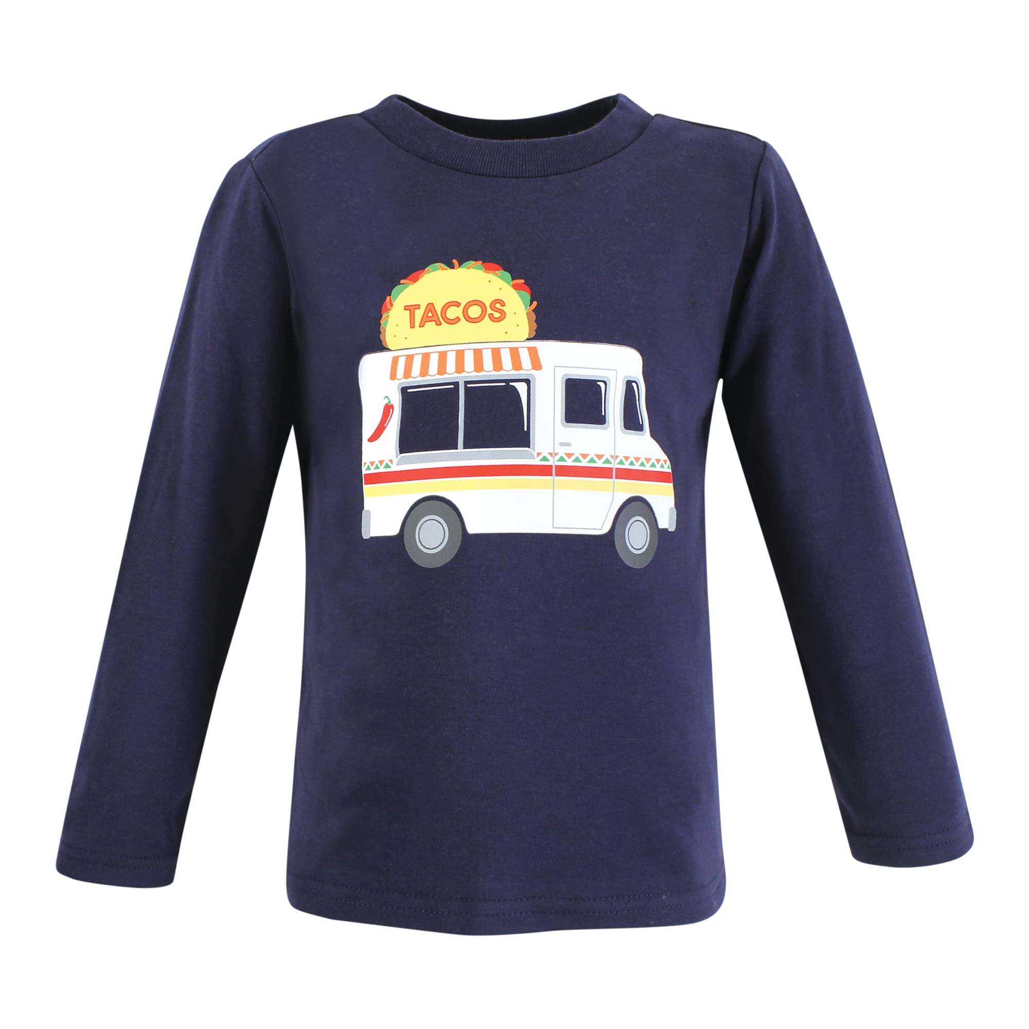 Hudson Baby Unisex Baby Long Sleeve T-Shirts, Fun Food, 18-24 Months