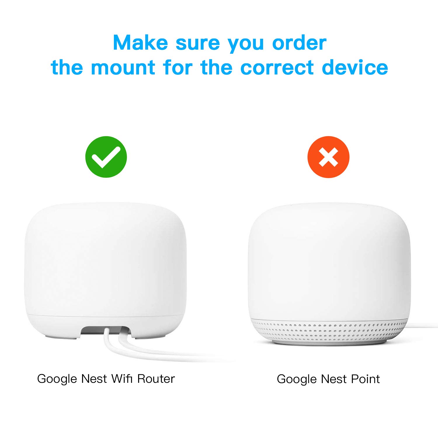 HOLACA Outlet Wall Mount Hanger for Google Nest WiFi Router(2nd Generation), Space Saving Holder, Easy Moved, Cord Management for Google Nest WiFi Router Without Messy Wires and Screws (2 Pack)