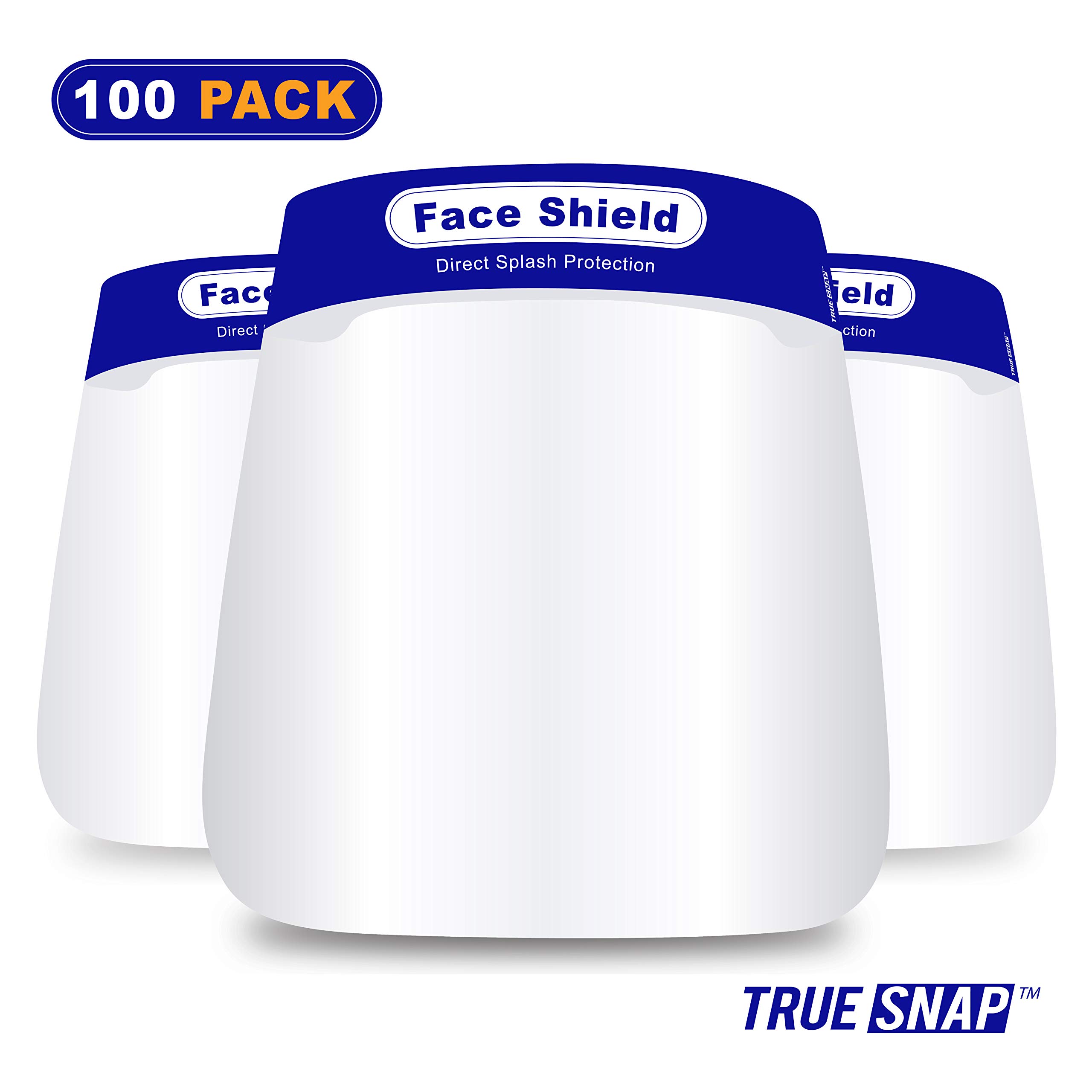 Face Shield 10-Pack, Reusable Transparent Anti-Fog Visor Full Face Safety Cover with Comfort Foam, Adjustable Band to Fit All Sizes, 10-Pack
