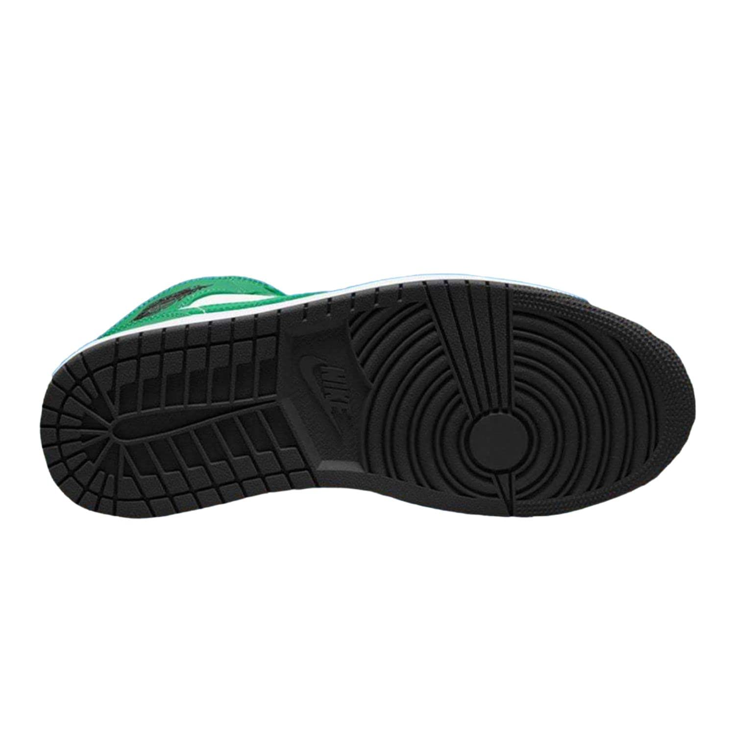 NIKE Jordan Air 1 Mid Big Kids' Shoes Size-7 Y US,Lucky Green/Black-white