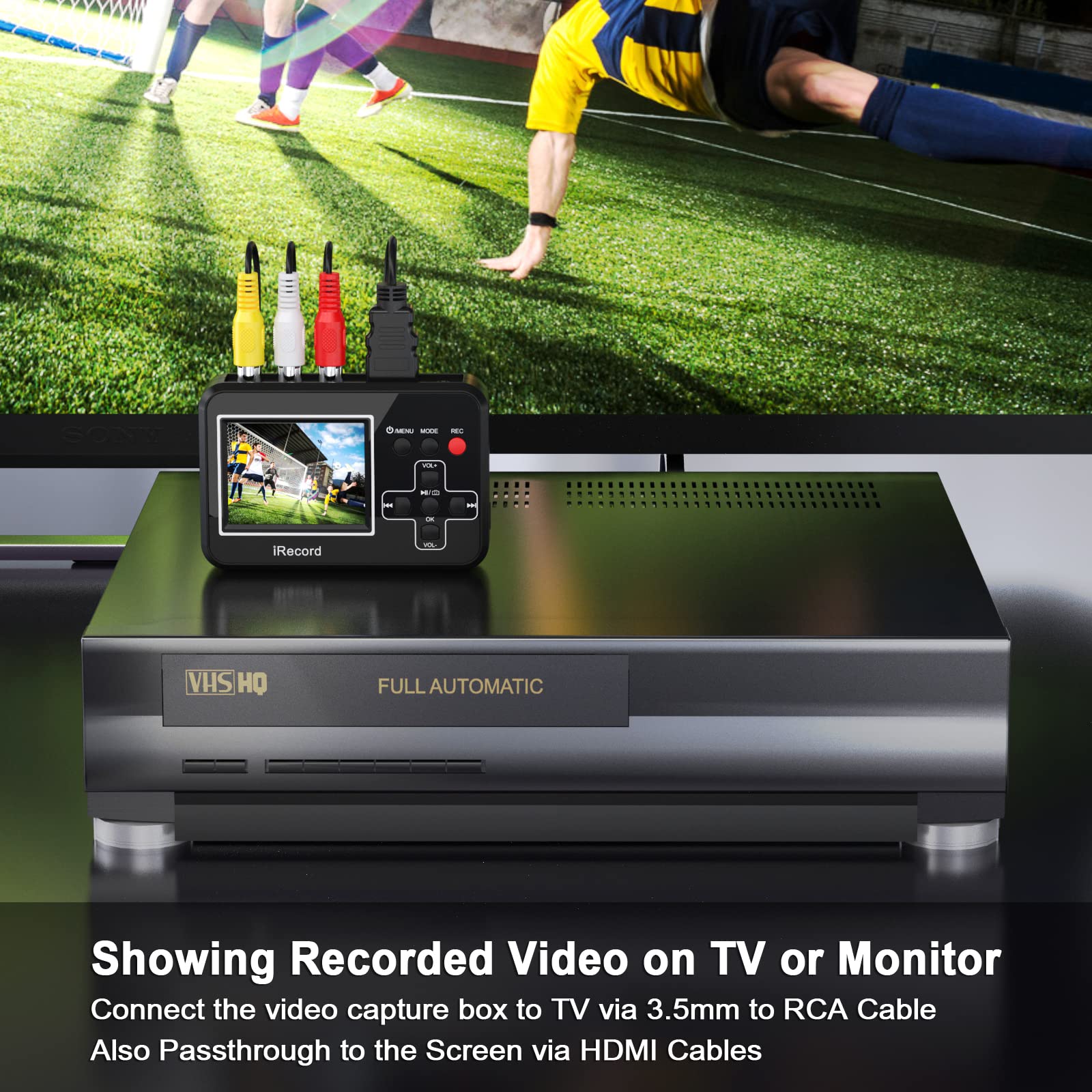 DIGITNOW Video to Digital Converter, VHS to Digital Converter to Capture Video from VCR's, VHS Tapes, Hi8, Camcorder, DVD, TV Box and Gaming Systems