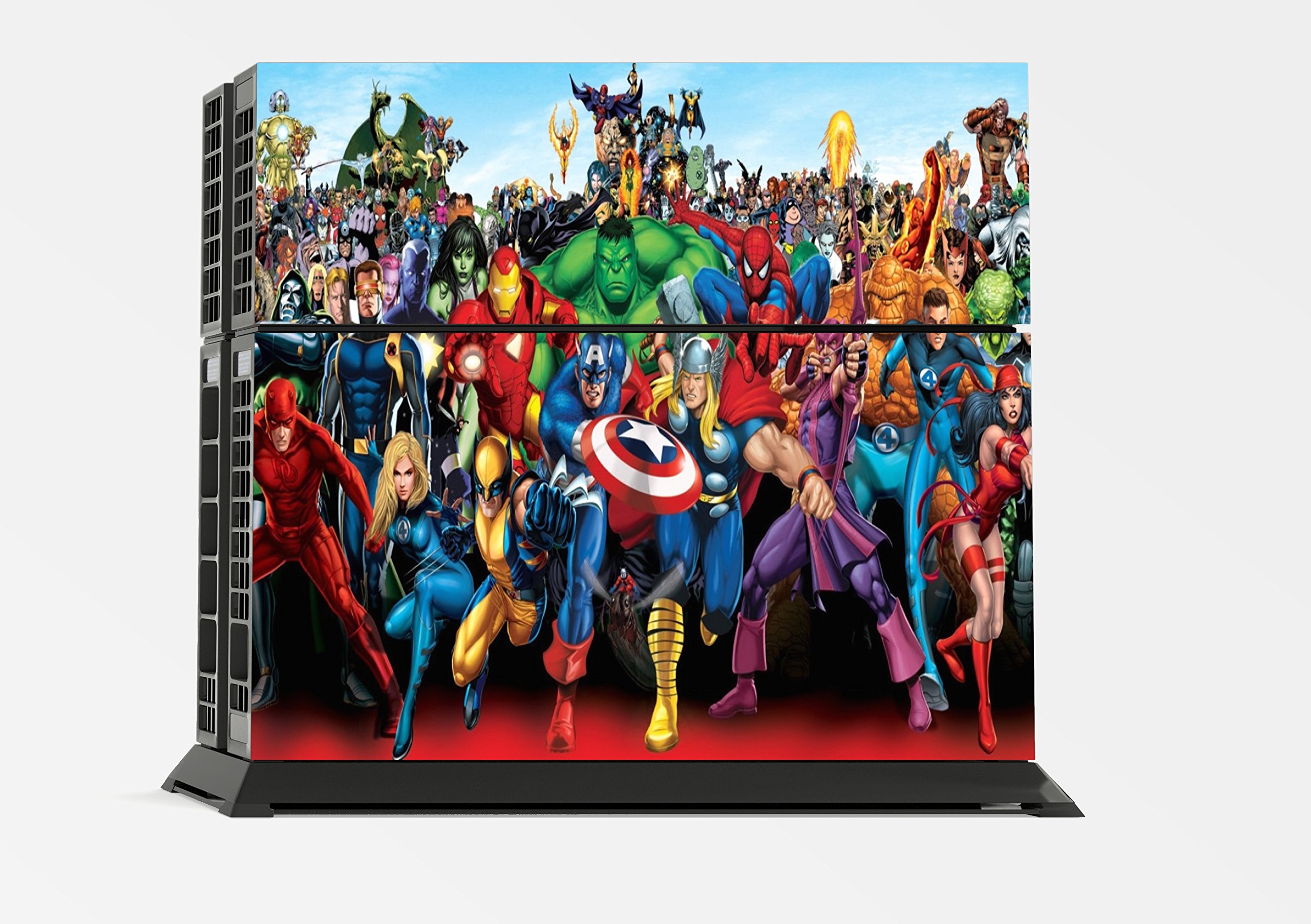giZmoZ n gadgetZ Superhero Skins for PS4 Playstation 4 Console Decal Vinal Sticker + 2 Controller Set