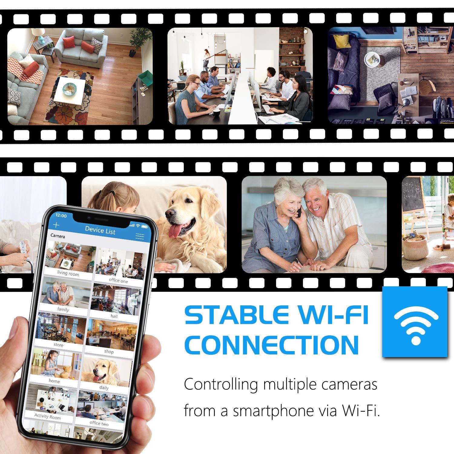 Syeh Security Camera 1536P Pet Camera Wireless WiFi Home Camera Full, 720p