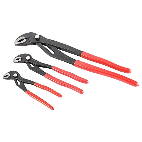 HighFree 3PCS Water Pump Pliers Set 7Inch, 10Inch, 16Inch Channel Lock Pliers Quick Adjustment by Pressing and Sliding Grips Any Shaped Object