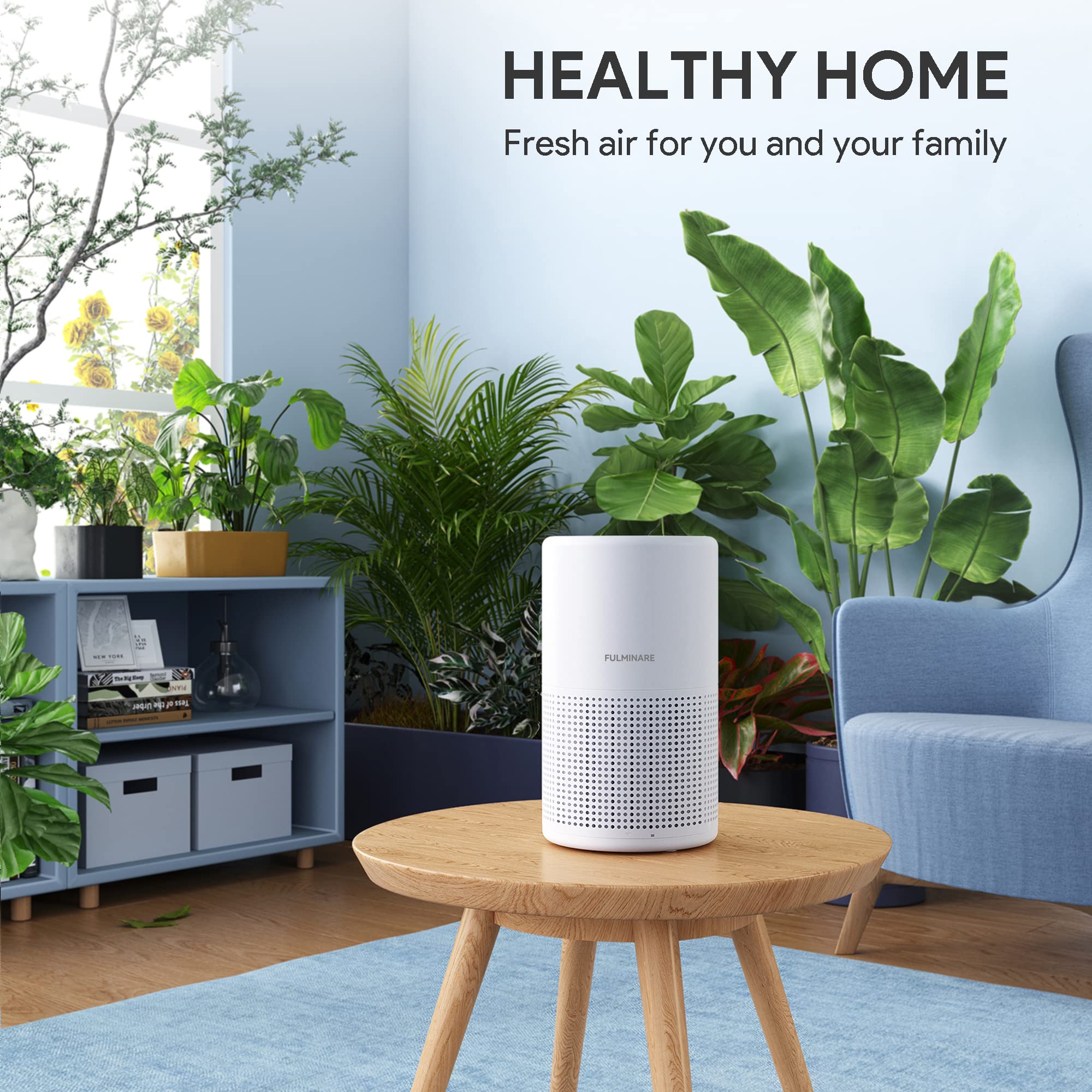 FULMINARE Air Purifiers for Bedroom H13 True HEPA Air Filter Replacement.
