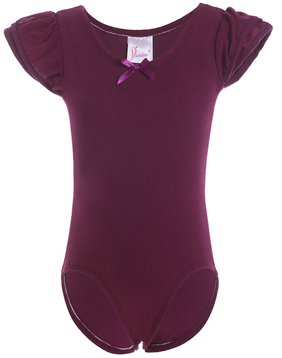 Dancina Toddler Leotard Flutter Sleeve Girls Ballet Dance Unitard For Ballerinas 2T Purple