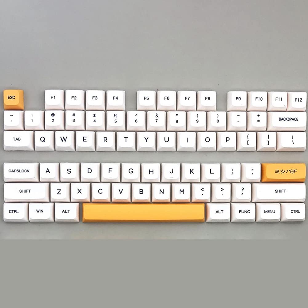 Jteyult PBT Milk Keycap XDA Highly Russian Keycap for Gaming Mechanical Keyboard for Cherry MX Switch