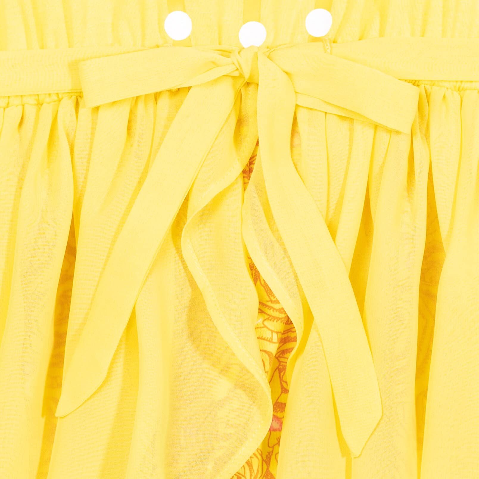 Disney Princess Belle Little Girls Romper With Skirt Overlay 7-8