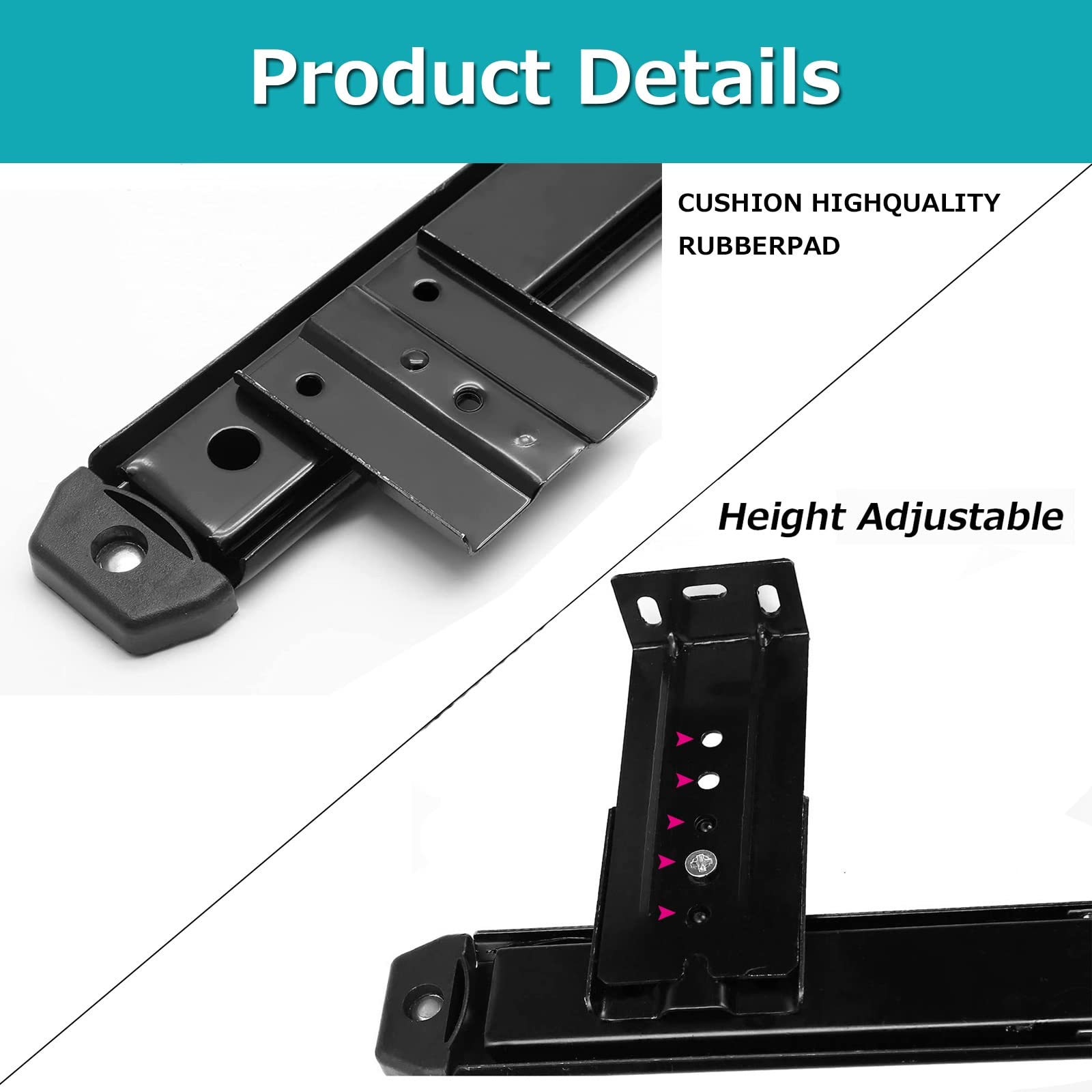 Drawer Slides for Under Desk Keyboard Shelf - 1-Pair Heavy Duty Metal Ball Bearing Slides, Smooth, Less Noise, for Computer Keyboard Tray Assembly Kit, Cabinet Drawer Rails (size : Black, Size : 14 (S