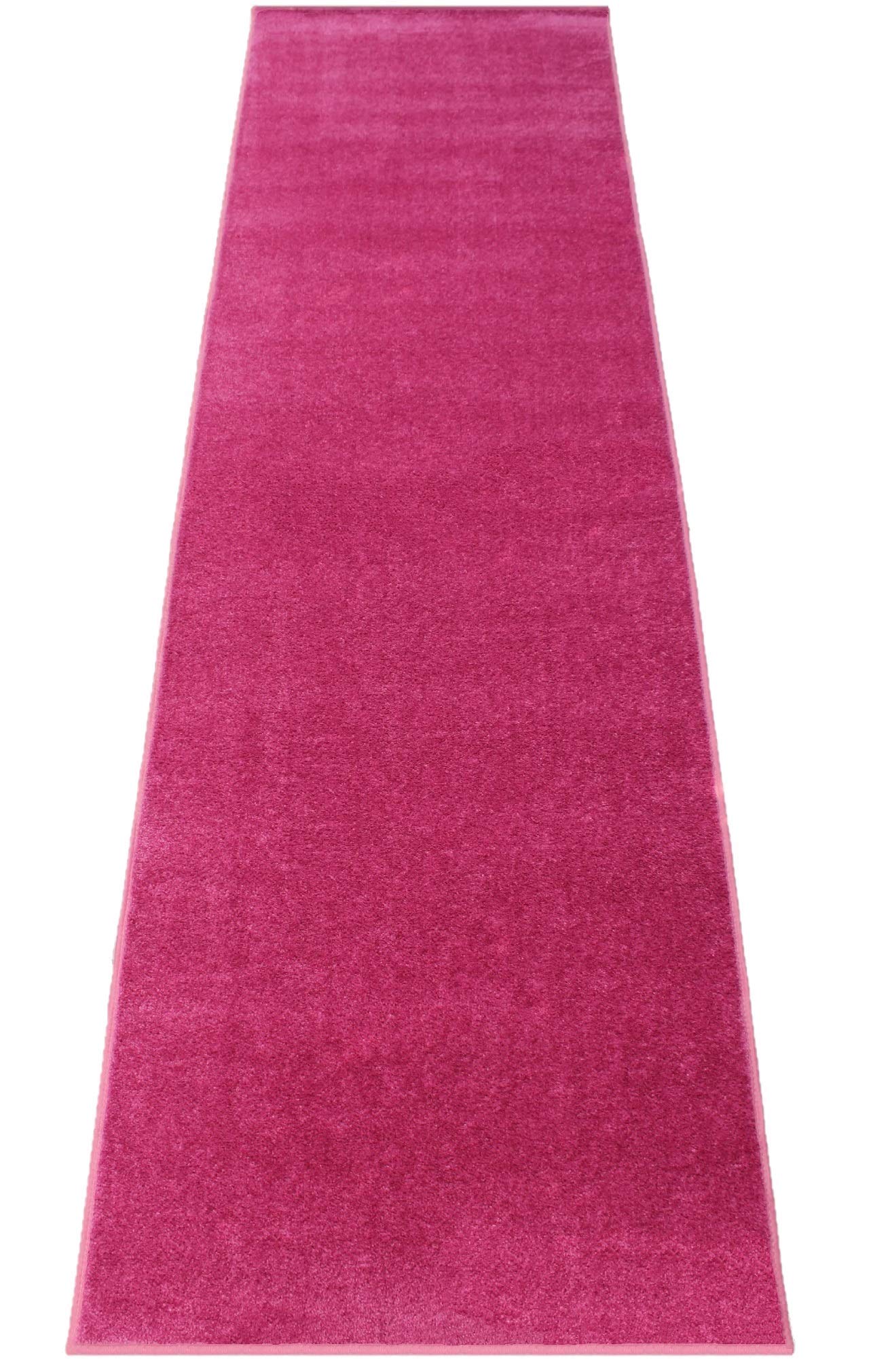 Event Carpet Aisle Runner - Quality Plush Pile Rug with Backing, Binding in Various Sizes (3 X 30 ft, Pink)