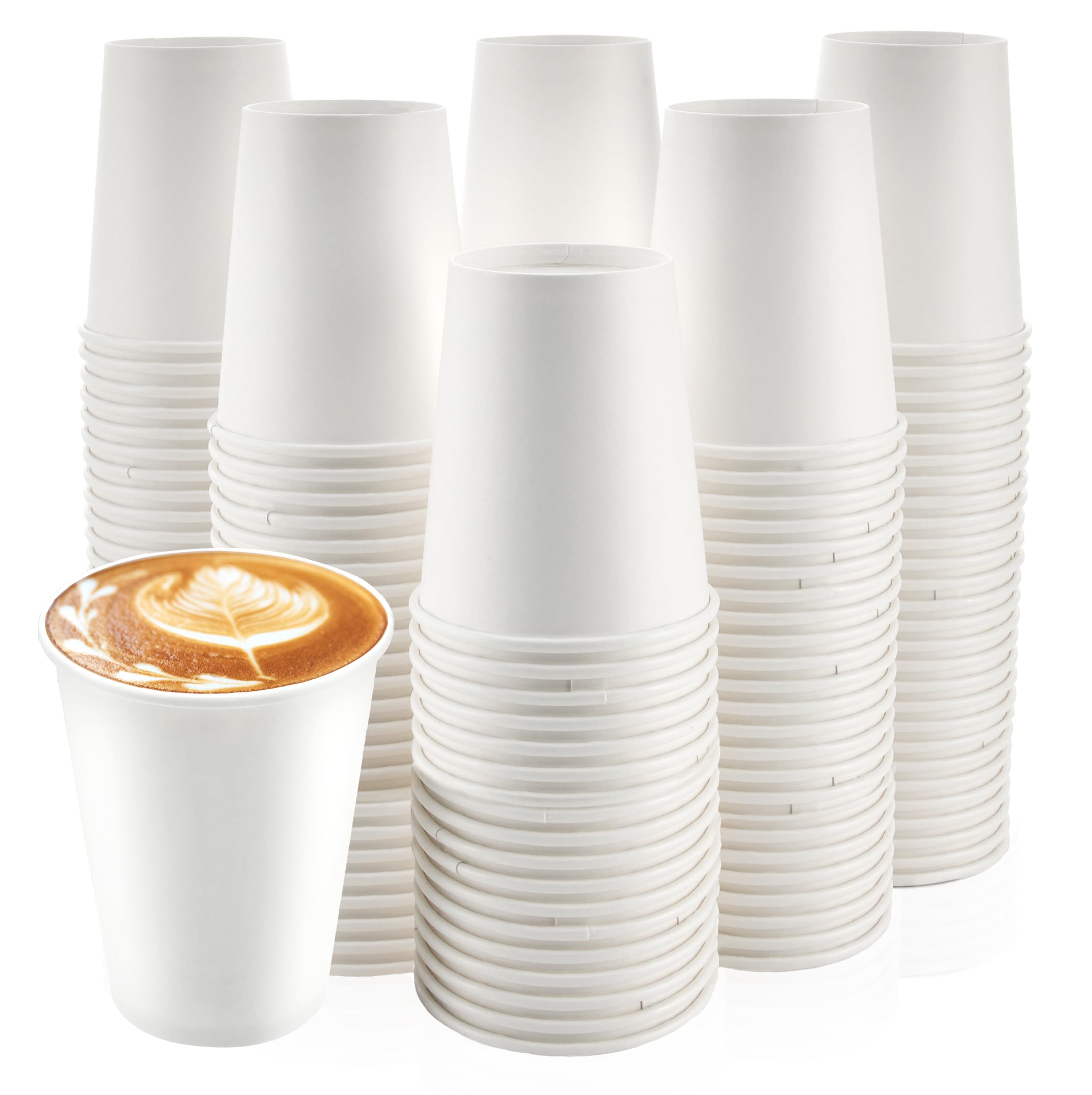 DOBI [200 Pack] 4 oz. Espresso Paper Cups - Small Disposable White Hot Paper Coffee Cups for Espresso, Macchiato, Cortado and More