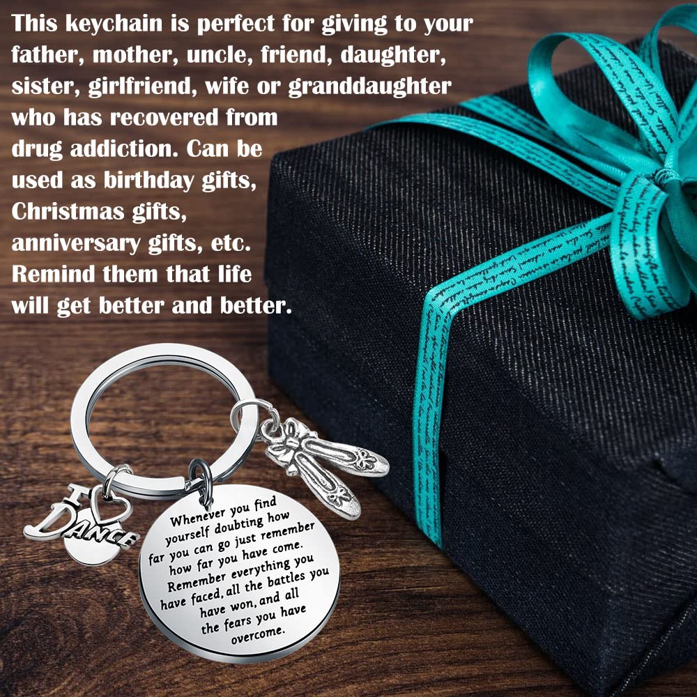 Encouragement Gifts Dancer Keychain Dance Themed Jewelry Dance Team Gift (Dancer whenever)