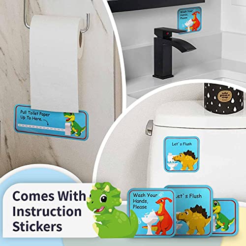 Dinosaur Potty Training Chart & 35 Magnetic Stickers - Potty Chart, Potty Training Sticker Chart, Potty Training Chart for Toddlers Boys, Potty Training Stickers, Potty Chart for Girls with Stickers
