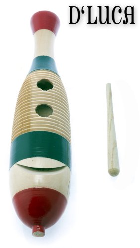D'Luca GUIRO-GO Wood Fish Style Guiro with Wooden Stick
