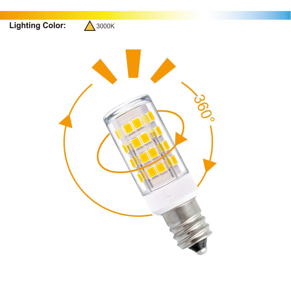E12 SES LED Light Bulbs Capsule Bulbs Small LED Corn Light Bulbs 5W AC110-120V 400Lm Warm White 3000K Chandelier Candelabra Light Bulbs 6 Pack by ENUOTEK