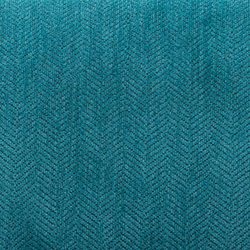 Roundhill Furniture Pisano Teal Blue Fabric Armless Contemporary Accent Chair with Kidney Pillow