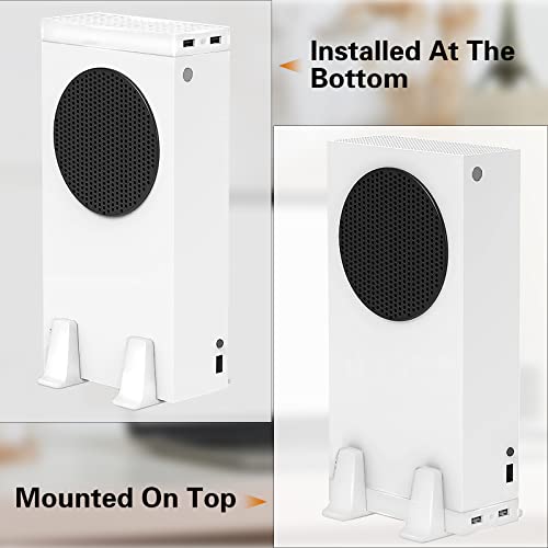 CTPOWER Upgraded Xbox Series S Cooling Stand, Dual Purpose Cooling Fan Cooler System Dock Station Accessories, 3 Level Adjustable Speed & 2 Extra USB Ports
