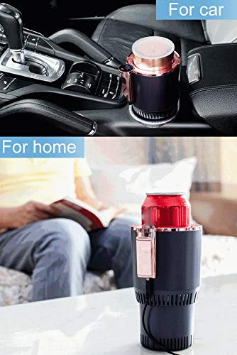 Home & Car Cup Cooler Warmer Quick Electric Cooling Cup -3℃~58℃ Heat and Cold Insulation Drink Cooler Cup Coffee Warmer for Office/Road Trip