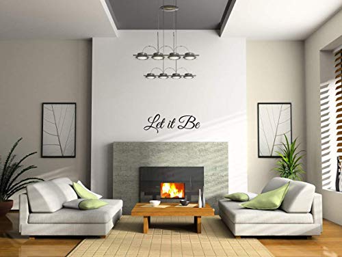 Motivational Wall Decal Quote | Let It Be | Inspirational Wall Sticker Saying | Relax Inspire Motivate Yourself | Peace Tranquility Letting Go Zen Meditation Phrase | Let Go | Home Decor Office Wall Quotes