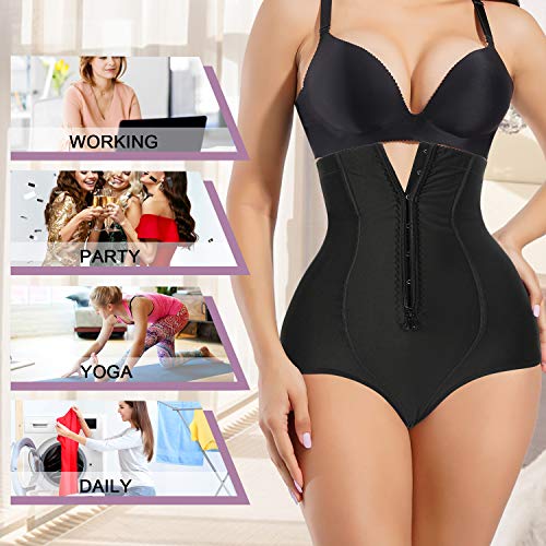 YERKOAD Women Tummy Control Shapewear Bodysuit Butt lifter Shorts Hi- Waist Trainer Panties Body Shaper Underwear Slim Corset (X-Large, Black)