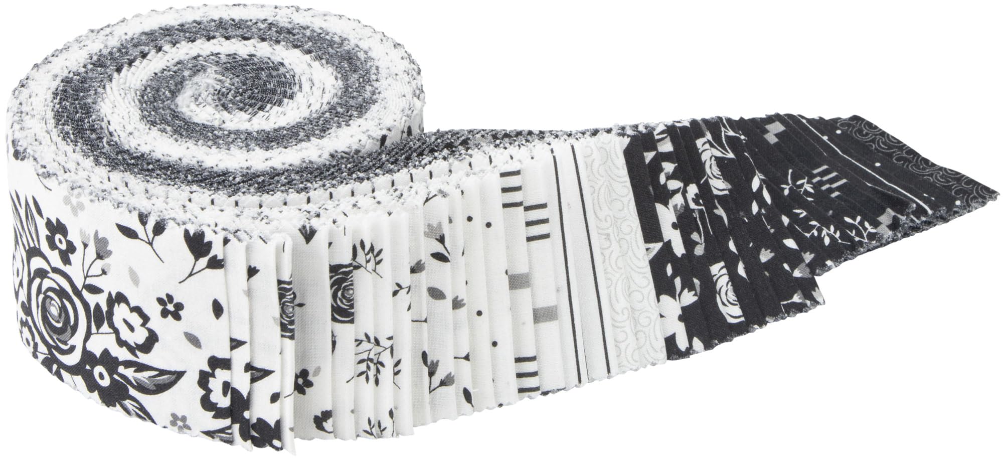 Dani Mogstad Black Tie Rolie Polie 40 2.5-inch Strips Jelly Roll Riley Blake Designs RP-13750-40